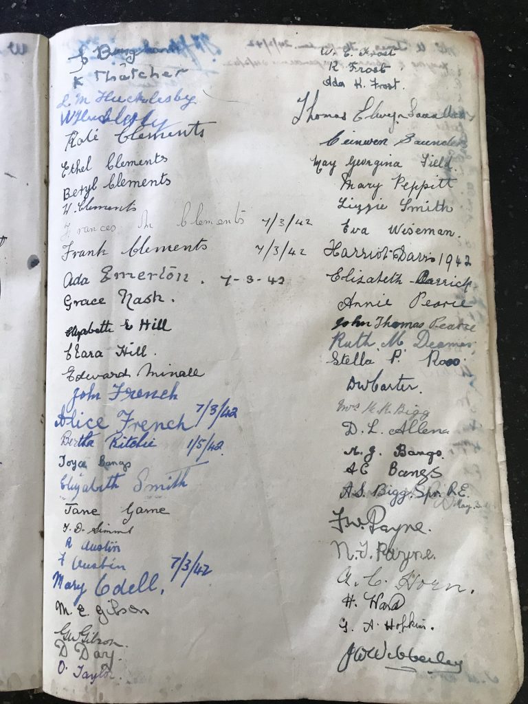 Bible presented to Batford Methodist Church on re-opening after WW2 ...