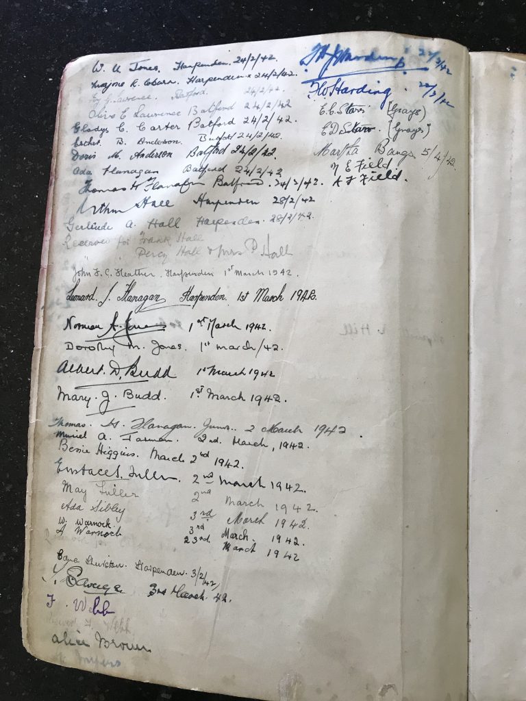 Bible presented to Batford Methodist Church on re-opening after WW2 ...