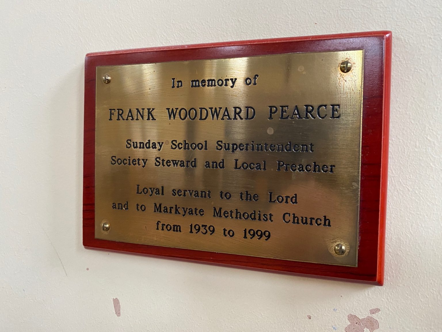 Memorial plaques from Markyate Methodist Church | Memorabilia and ...