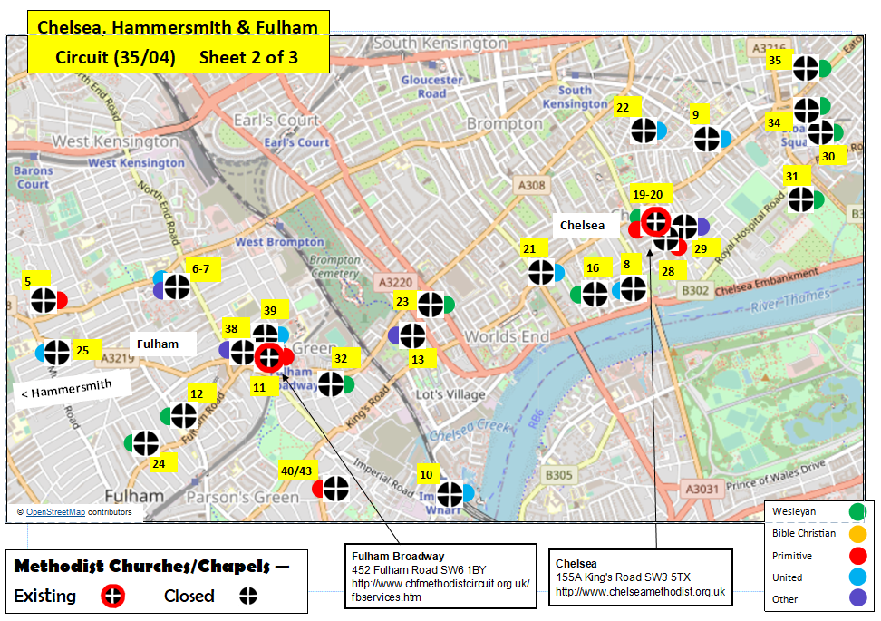 London District: circuits A - F: past and present chapels of the ...