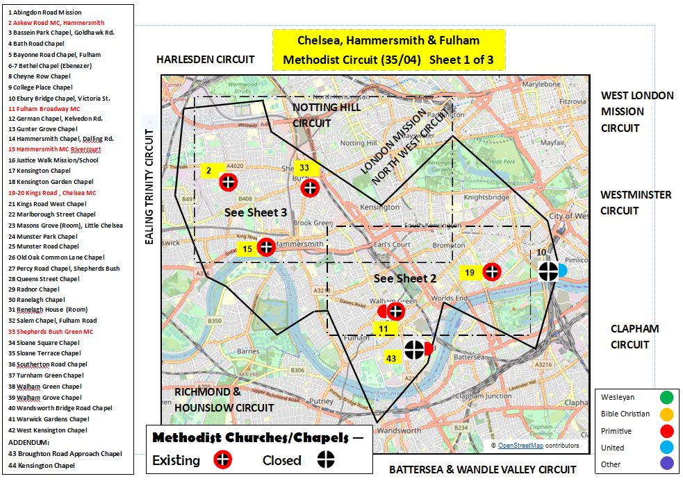 London District: circuits A - F: past and present chapels of the ...