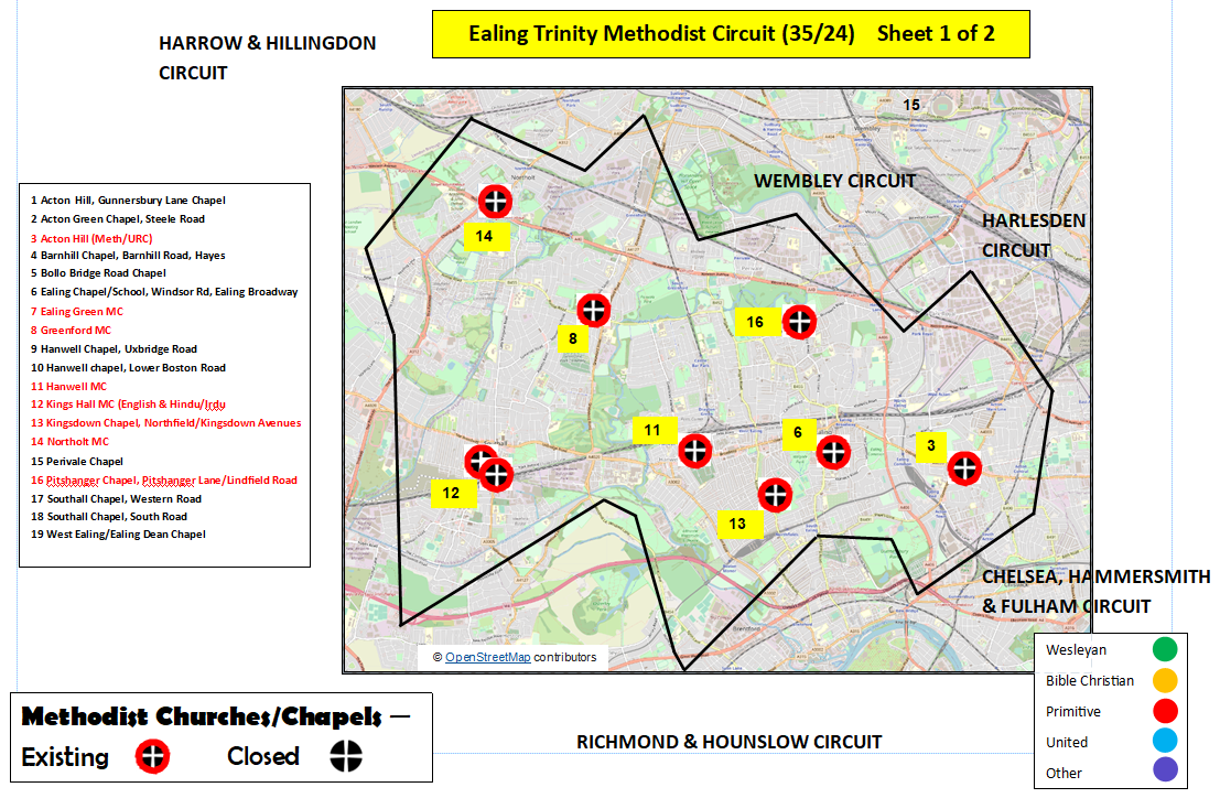 London District: circuits A - F: past and present chapels of the ...