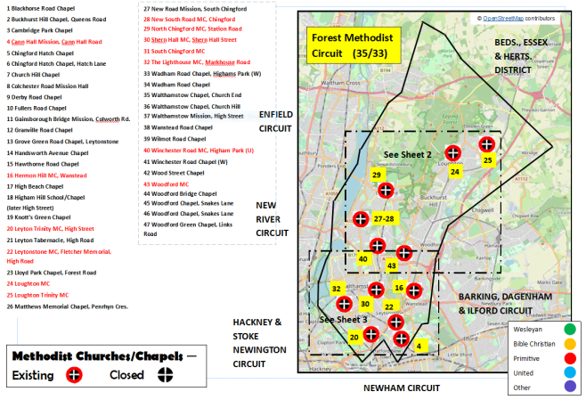 London District: circuits A - F: past and present chapels of the ...