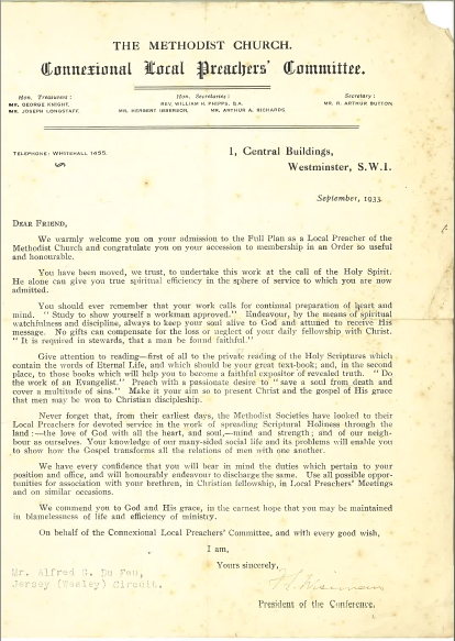 Welcome to Full Plan Letter | Local Preachers Documents | My Methodist ...